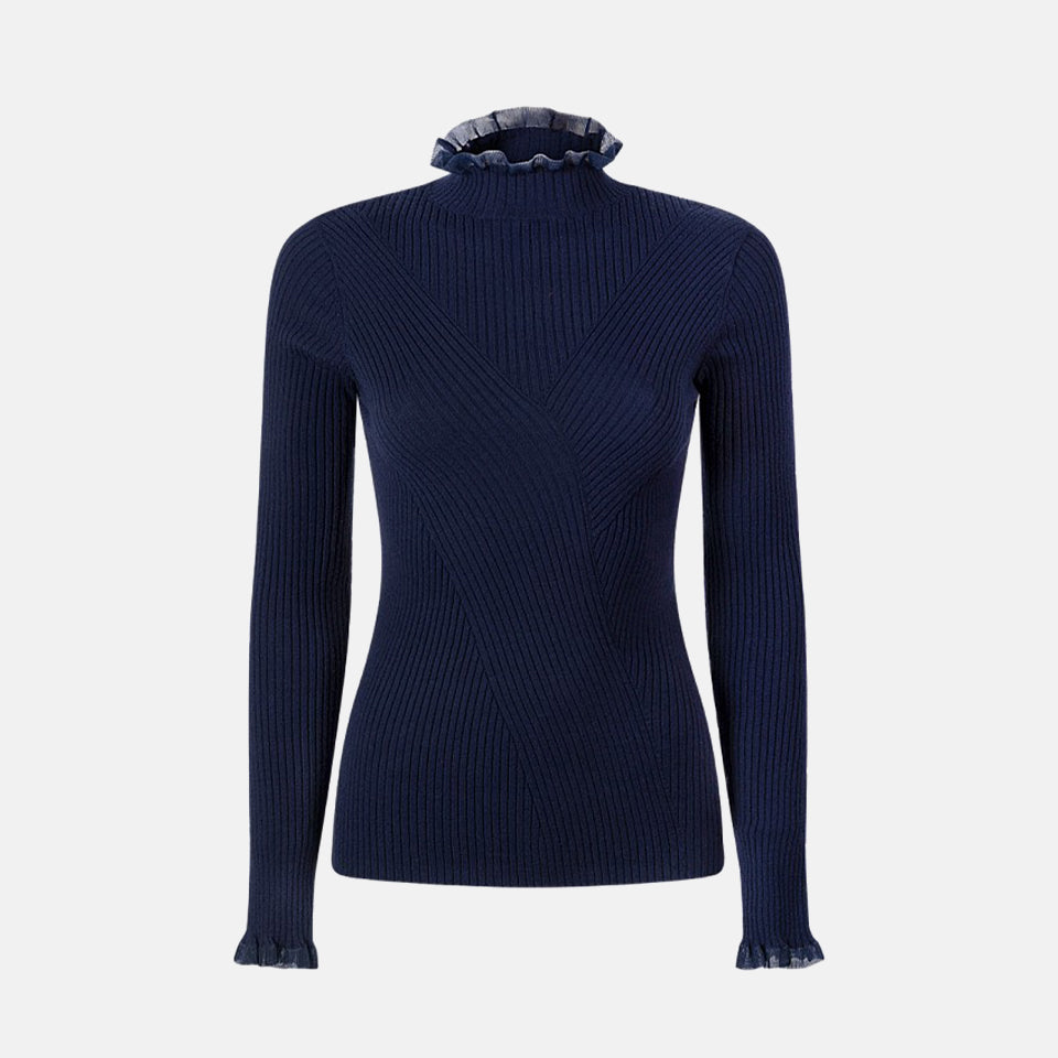 Vida tule trim sweater – Maison365